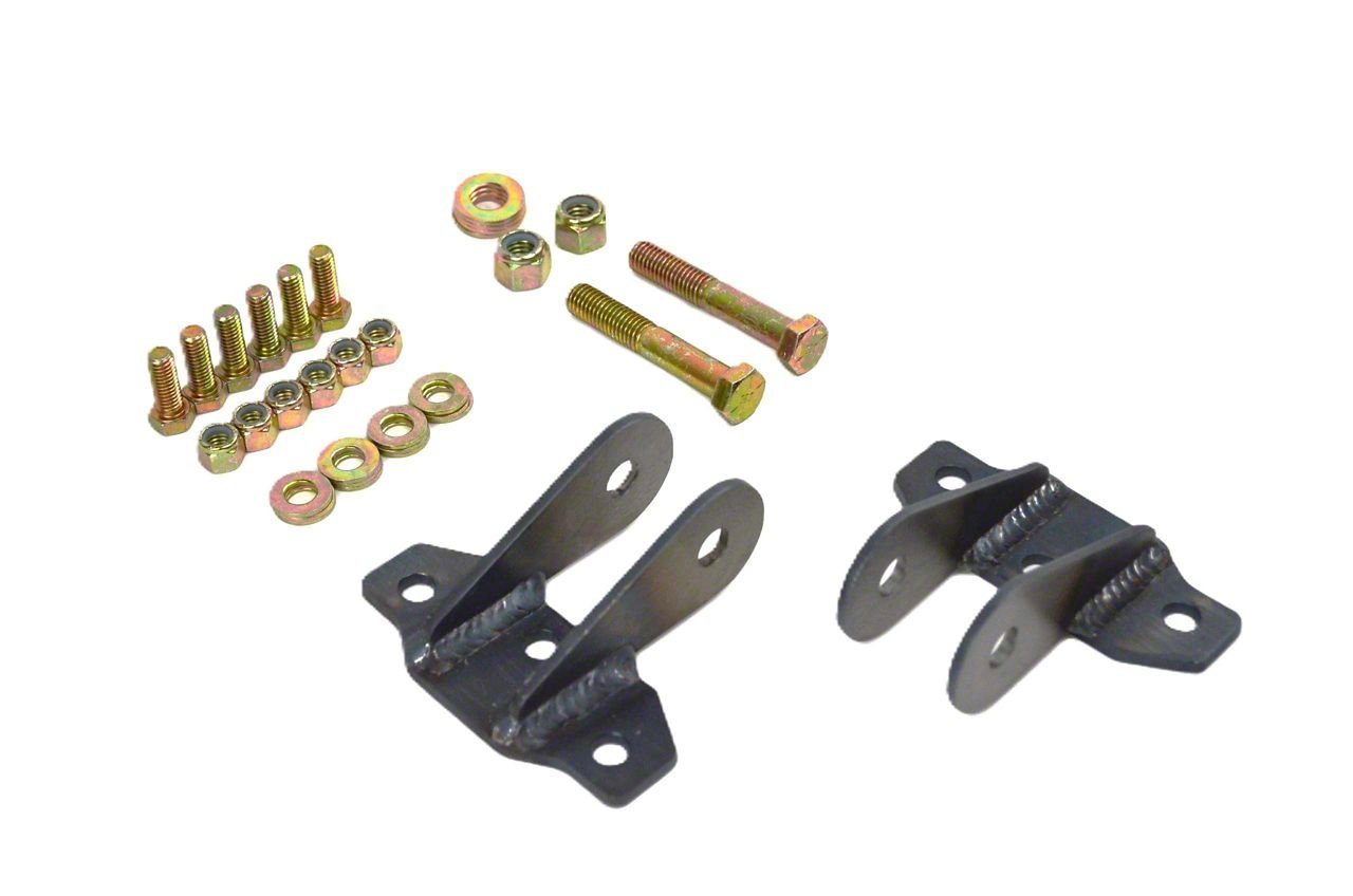 Ecklers Front Shock Relocation Brackets with Ridetech Shocks (63-87 C10 ...