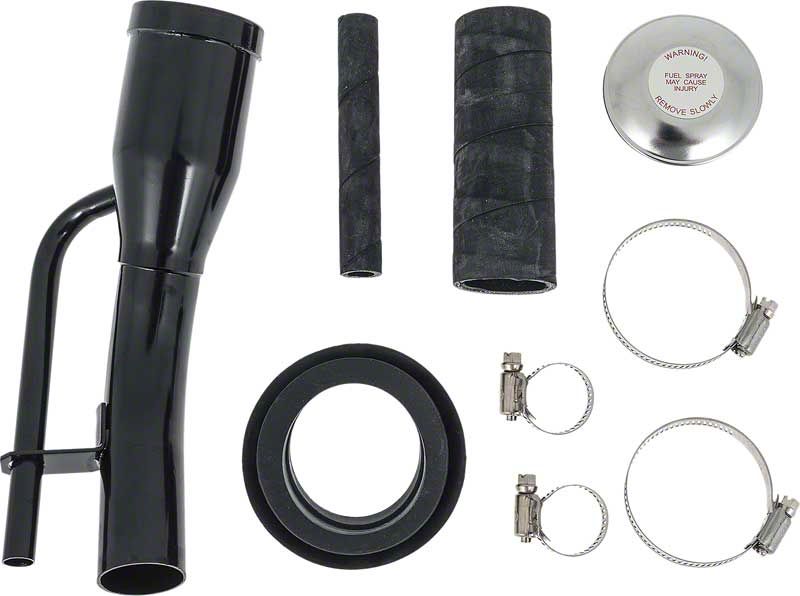 Ecklers Fuel Filler Neck Installation Kit with Black Neck (49-55 ...