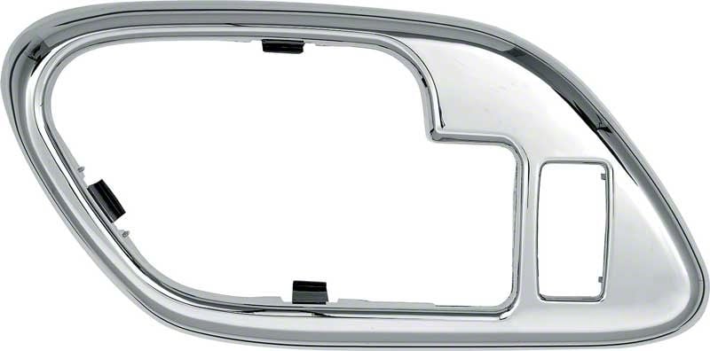 Ecklers Inner Door Handle Bezel with Power Door Locks; Chrome; Driver ...