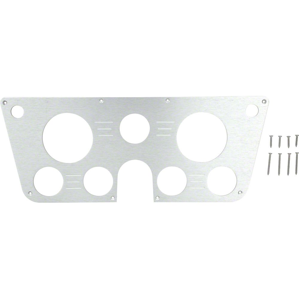 Ecklers Instrument Panel Overlay; 7-Gauge; Brushed (69-72 C10, C20 ...