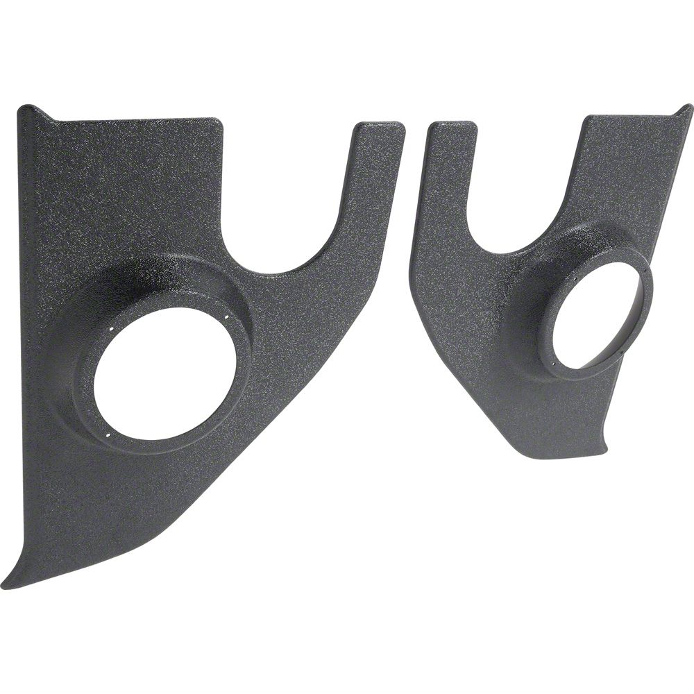 Ecklers Interior Kick Panels with 6-Inch Round Speaker Holes; Black (67 ...