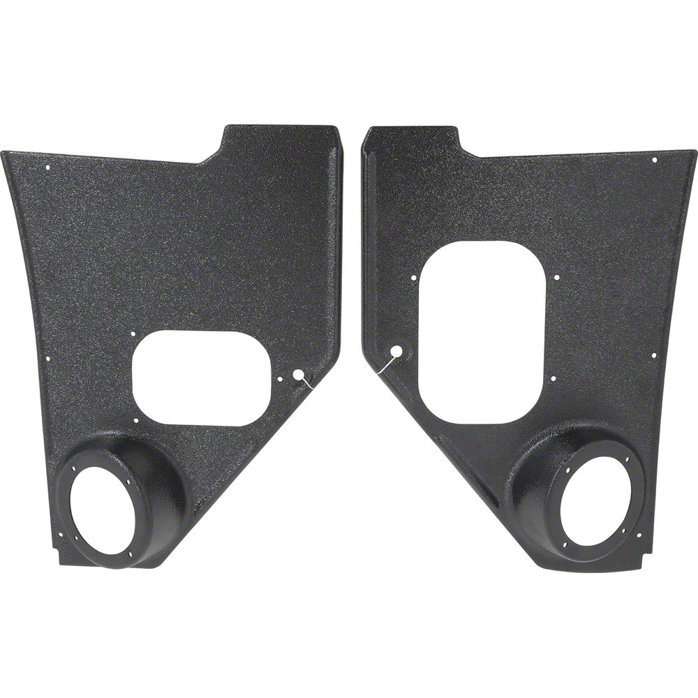 Ecklers Interior Kick Panels with Speaker Holes; Black (55-59 Chevrolet ...
