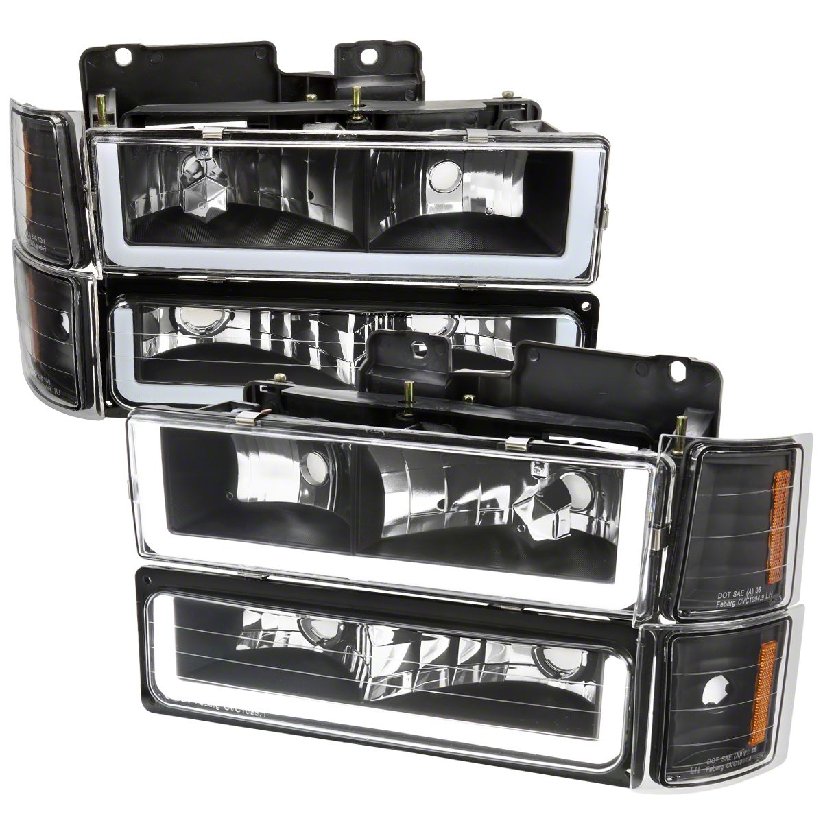 Ecklers LED Strip Factory Style Headlights with Bumper and Corner ...
