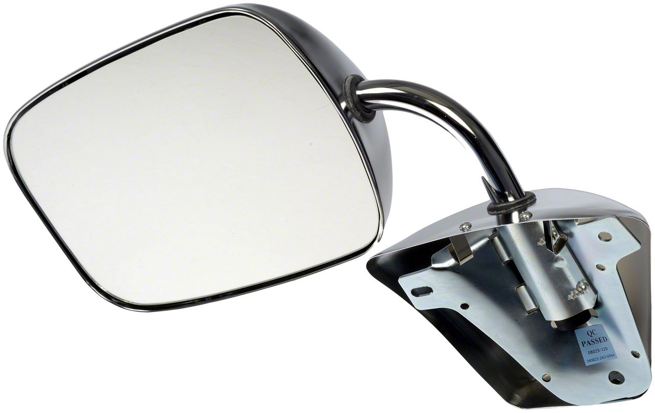 Ecklers Manual Low-Mount Non-Heated Side Mirror; Driver Side; Stainless ...