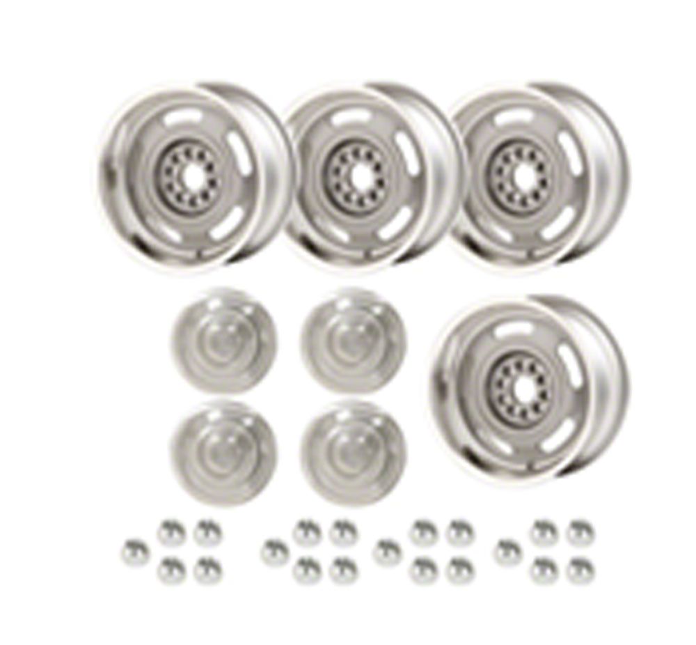 Ecklers RallyWheel Kit, Alum W/ Plain Flat (No Lettr) Centers, 17x8