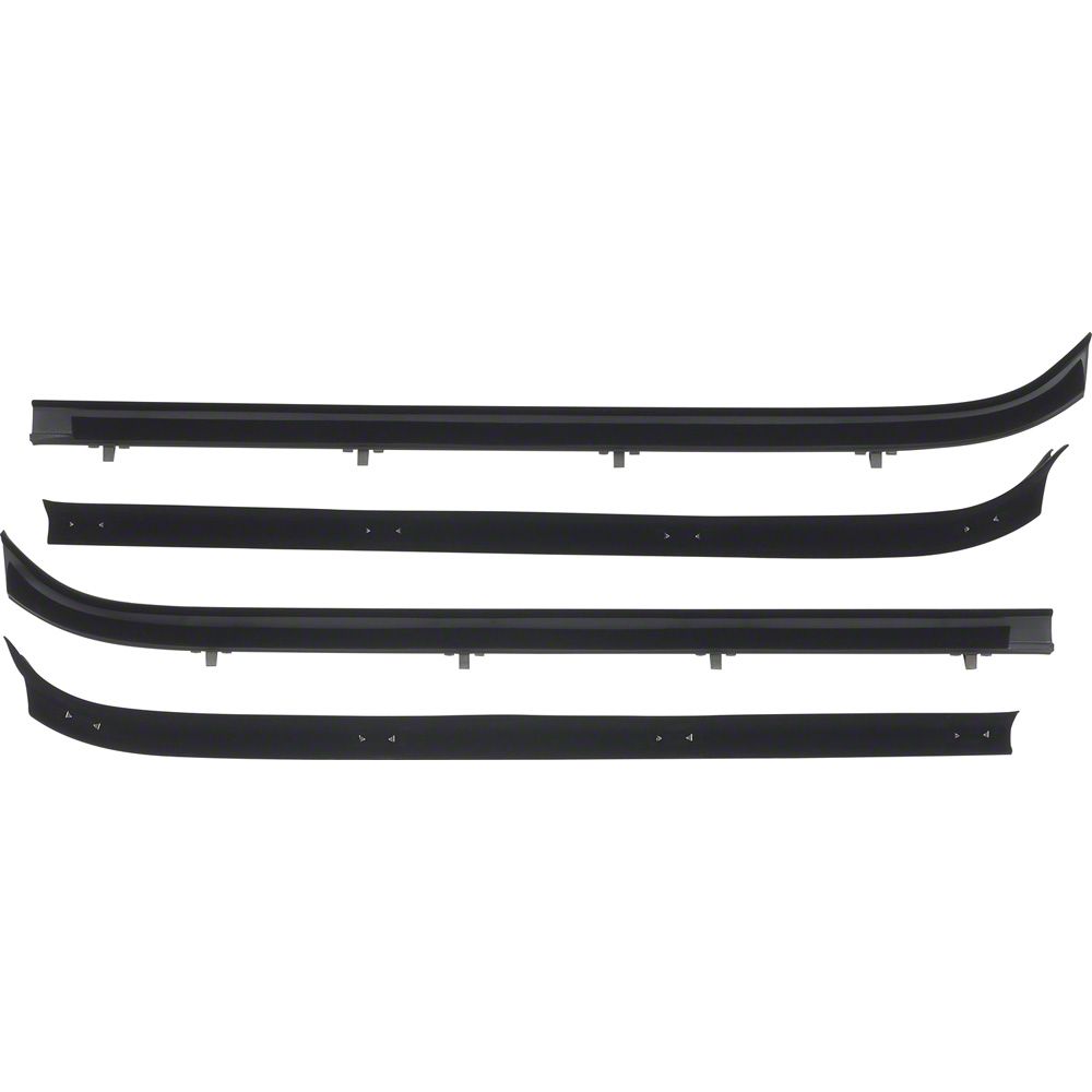 Ecklers Rear Door Window Felt Kit; 4-Piece Set (73-86 C/K10)