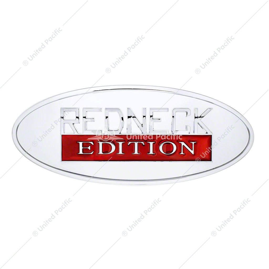 Ecklers Redneck Edition Oval Emblem; Chrome (Universal; Some Adaptation ...