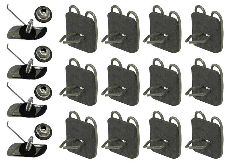 Ecklers Upper Door and Cab Molding Clip Set; OE-Style; 16-Piece Set (62 ...