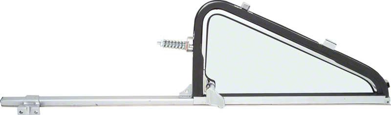 Ecklers Vent Window Assembly with Chrome Frame; Clear Glass; Passenger ...