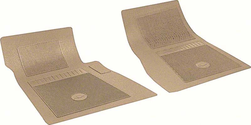 Ecklers Front Rubber Floor Mats with Bow Tie Logo (67-81 C/K10)