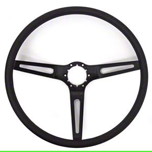Ecklers 3-Spoke Comfort Grip Steering Wheel; All Black (67-72 Chevelle)