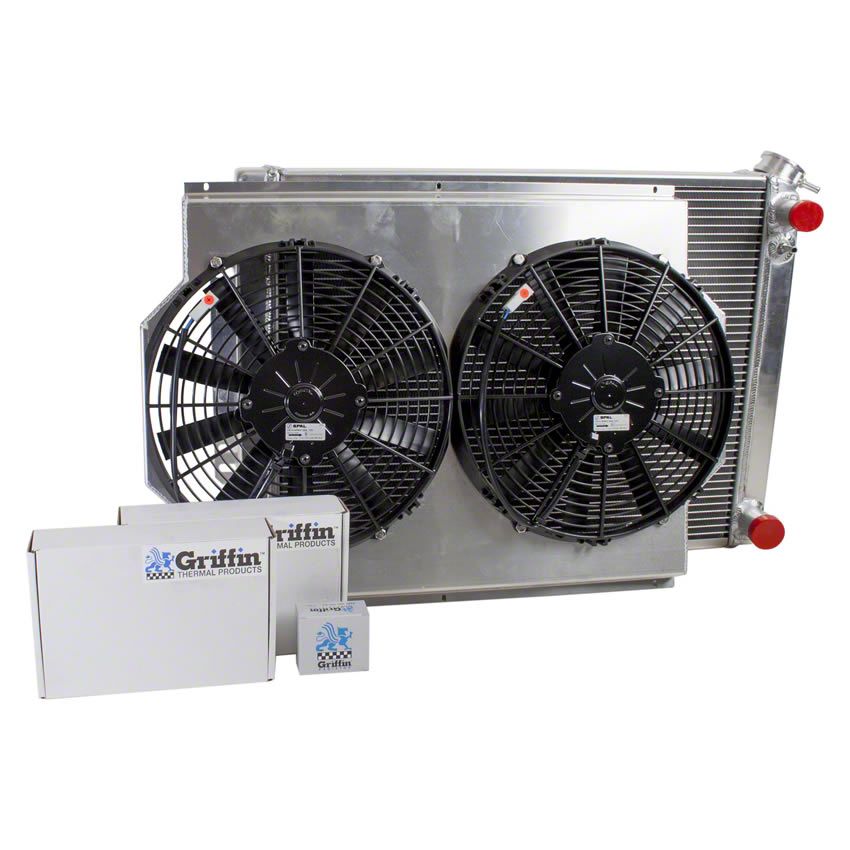 Ecklers ComboUnit CrossFlow Radiator for Early LS 1/2/3 Engines; 2-Row ...