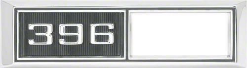 Ecklers Front Side Marker Bezels with 396 Logo; Chrome with Black ...