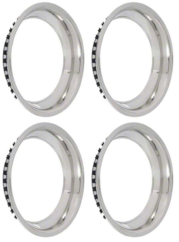 Ecklers 15-Inch Rally Wheel Trim Set; 3-Inch Deep; Stainless Steel (67 ...