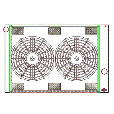 Ecklers ComboUnit CrossFlow Radiator; 1-Row (89-96 Corvette C4 w ...