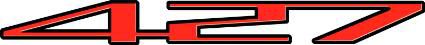 Ecklers Corvette Decal, 427 Numbers