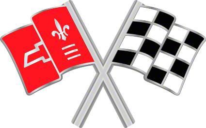 Ecklers Decal,Crossed Flags,1966