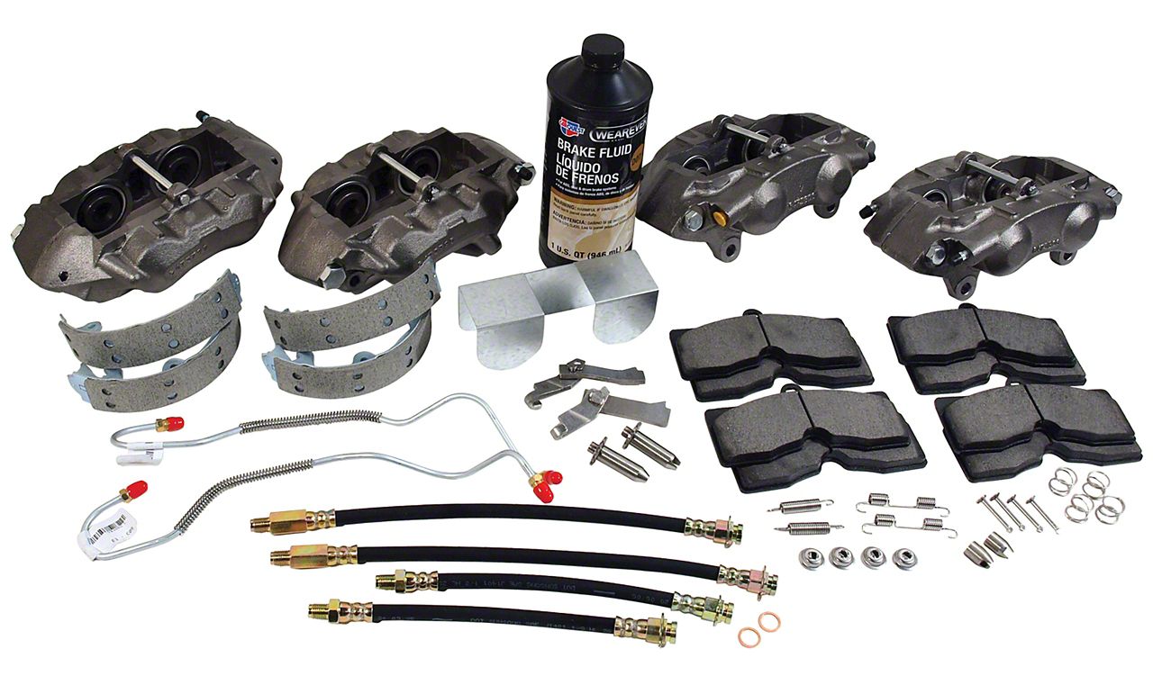 Ecklers Brake Calipers with Lines, Pads and Mounting Hardware; Front ...