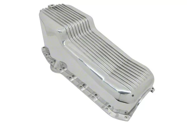 Ecklers Small Block Chevy Stock Capacity Oil Pan; Polished Retro Finned ...