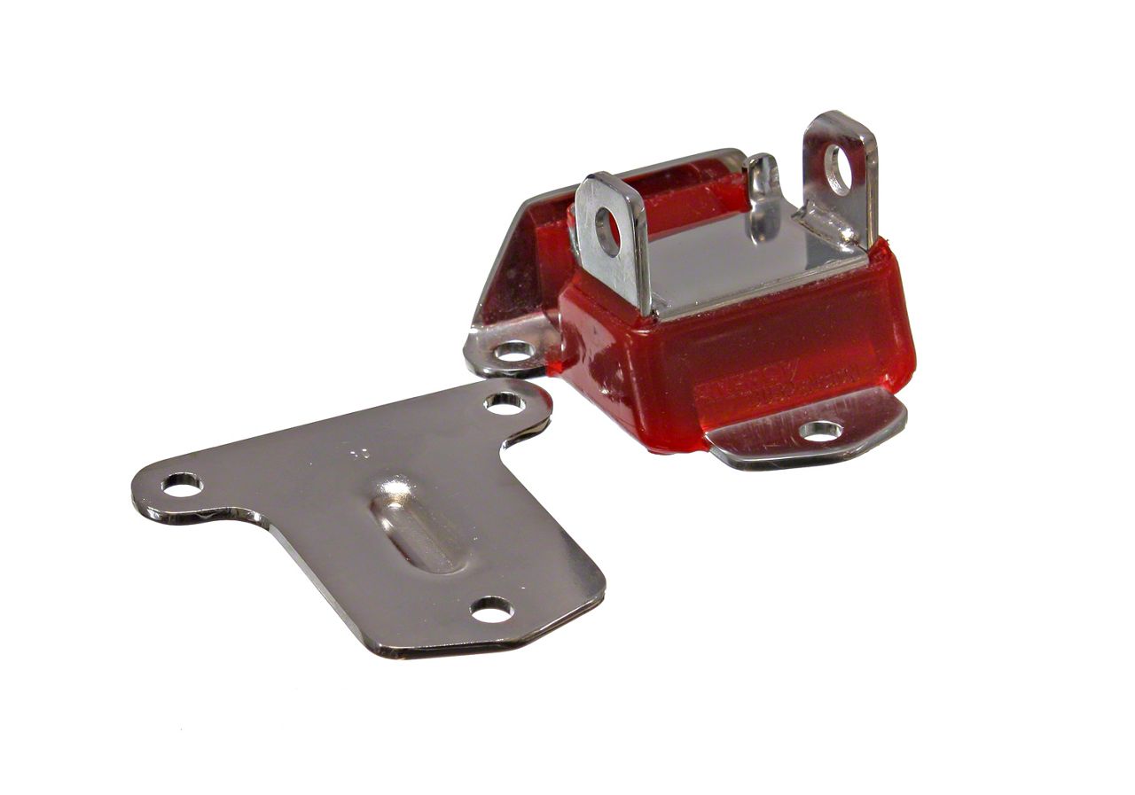 Ecklers Tall and Narrow Motor Mount; Chrome; Red (66-69 Corvette C2 & C3)