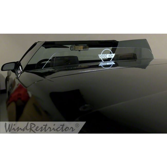 Ecklers Wind Deflector with C4 Flags Logo; Clear; Blue Lighting Kit (84 ...