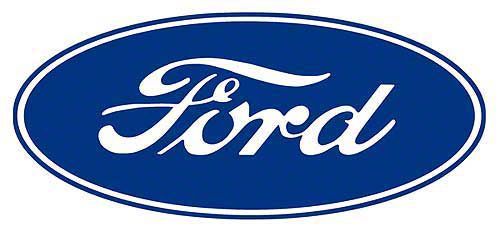 Ecklers Ford Oval Decal/ 9-1/2/ Blue Oval On White Background