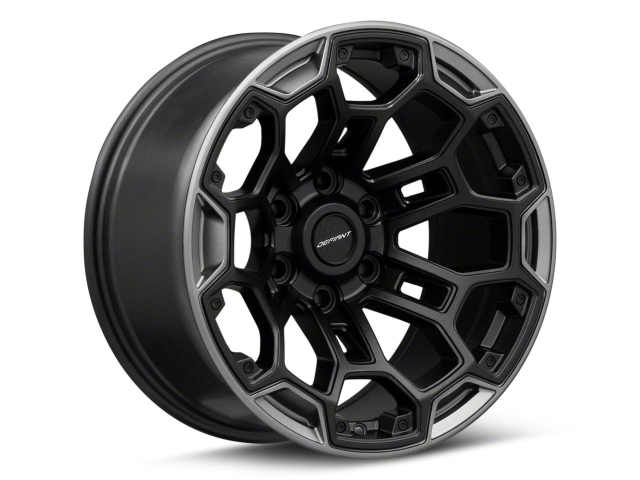 Defiant Wheels Ecklers DF03 Satin Black and Dark Satin Charcoal 6-Lug ...