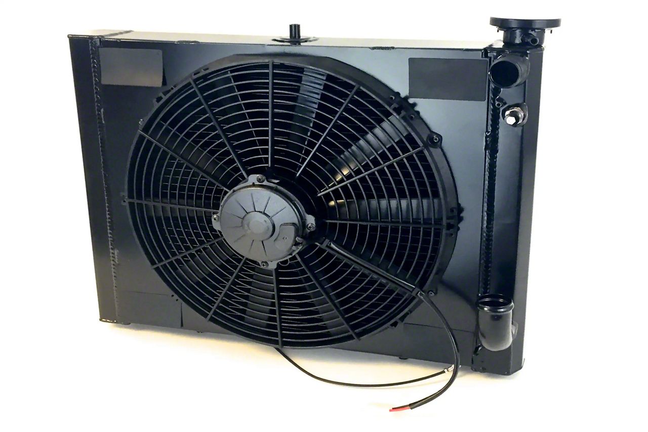 DeWitts Ecklers LS Swap Direct Fit Radiator and Fan Combo; Black Finish ...