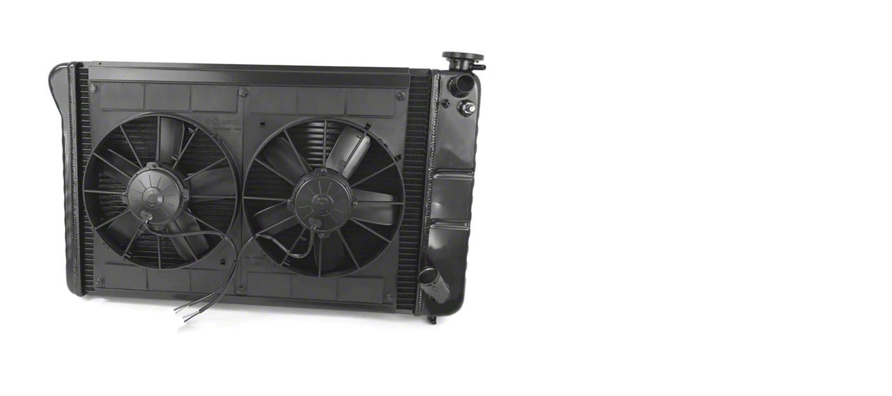 DeWitts Ecklers LS Swap Direct Fit Radiator and Fan Combo; Black Finish ...