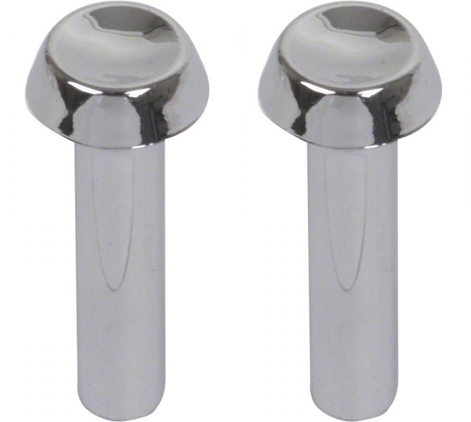 Ecklers Door Lock Buttons - Chromed Plastic (66-67 Fairlane)