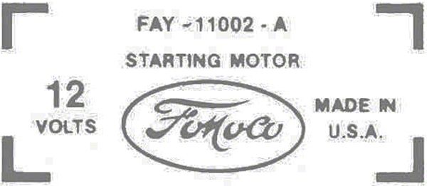 Ecklers Ecd Starter/ Decal