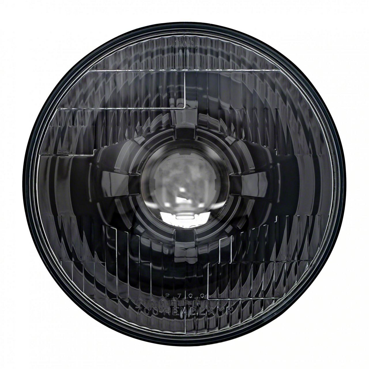 Ecklers 7-Inch LED Headlight with Original Glass; Black Housing; Clear ...