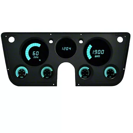Ecklers LED Digital Bargraph Gauge Panel; Teal (67-72 Blazer, C10, C20 ...