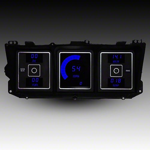 Ecklers LED Digital Gauge Panel with GPS Sending Unit; Blue (73-79 F ...