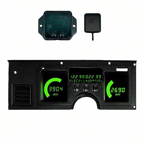 Ecklers LED Digital Gauge Panel with GPS Sending Unit; Green (84-89 ...
