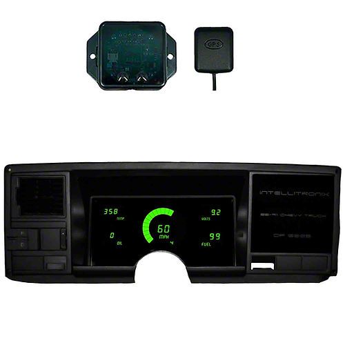 Ecklers LED Digital Gauge Panel with GPS Sending Unit; Green (88-91 ...