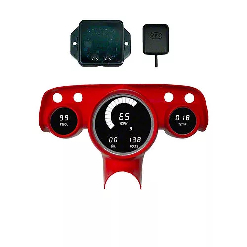 Ecklers LED Digital Gauge Panel with GPS Sending Unit; White (1957 Bel Air)