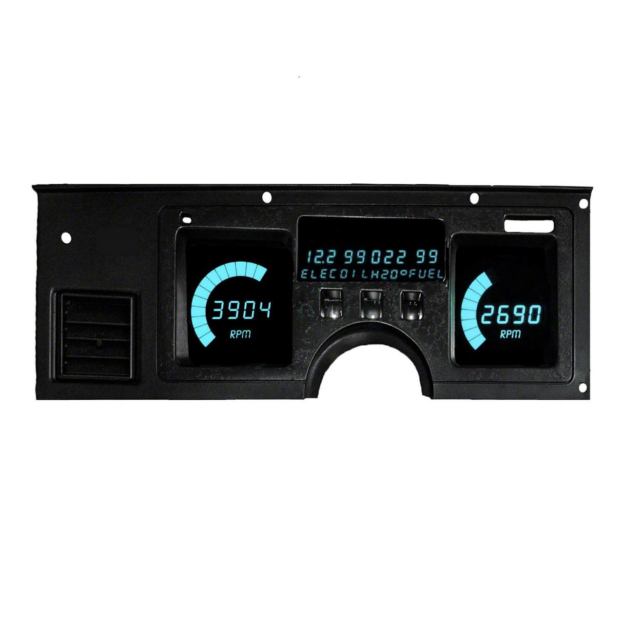 Ecklers LED Digital Gauge Panel; Teal (84-89 Corvette C4)