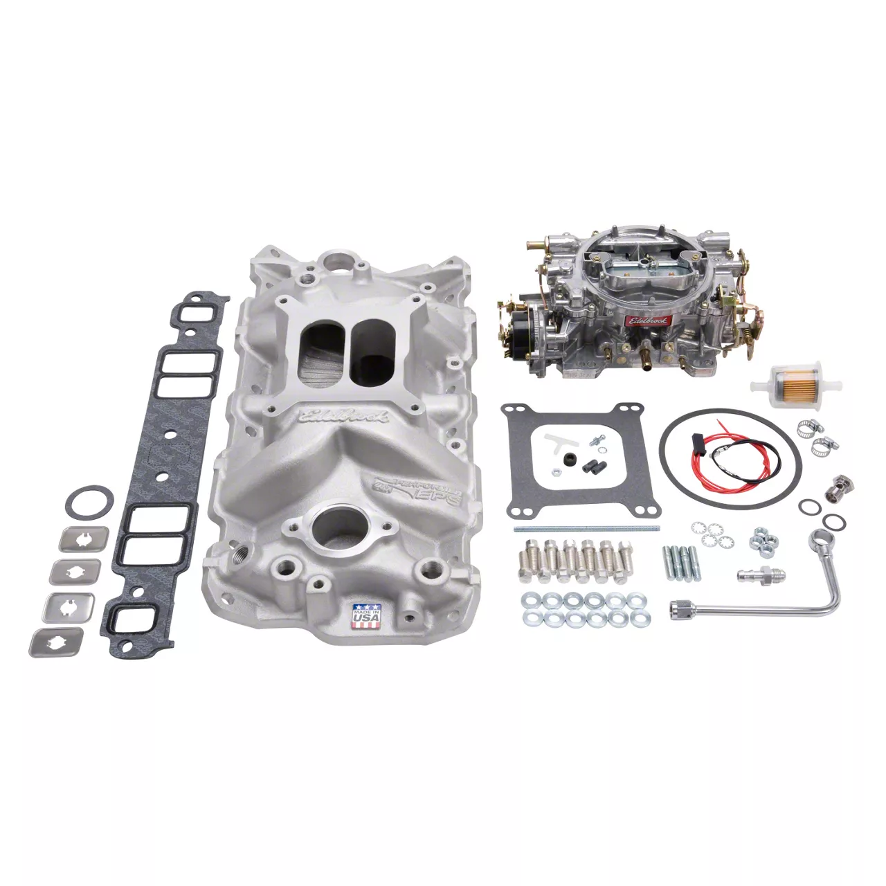 Ecklers Performer Series Single-Quad Intake Manifold and Carburetor Kit ...