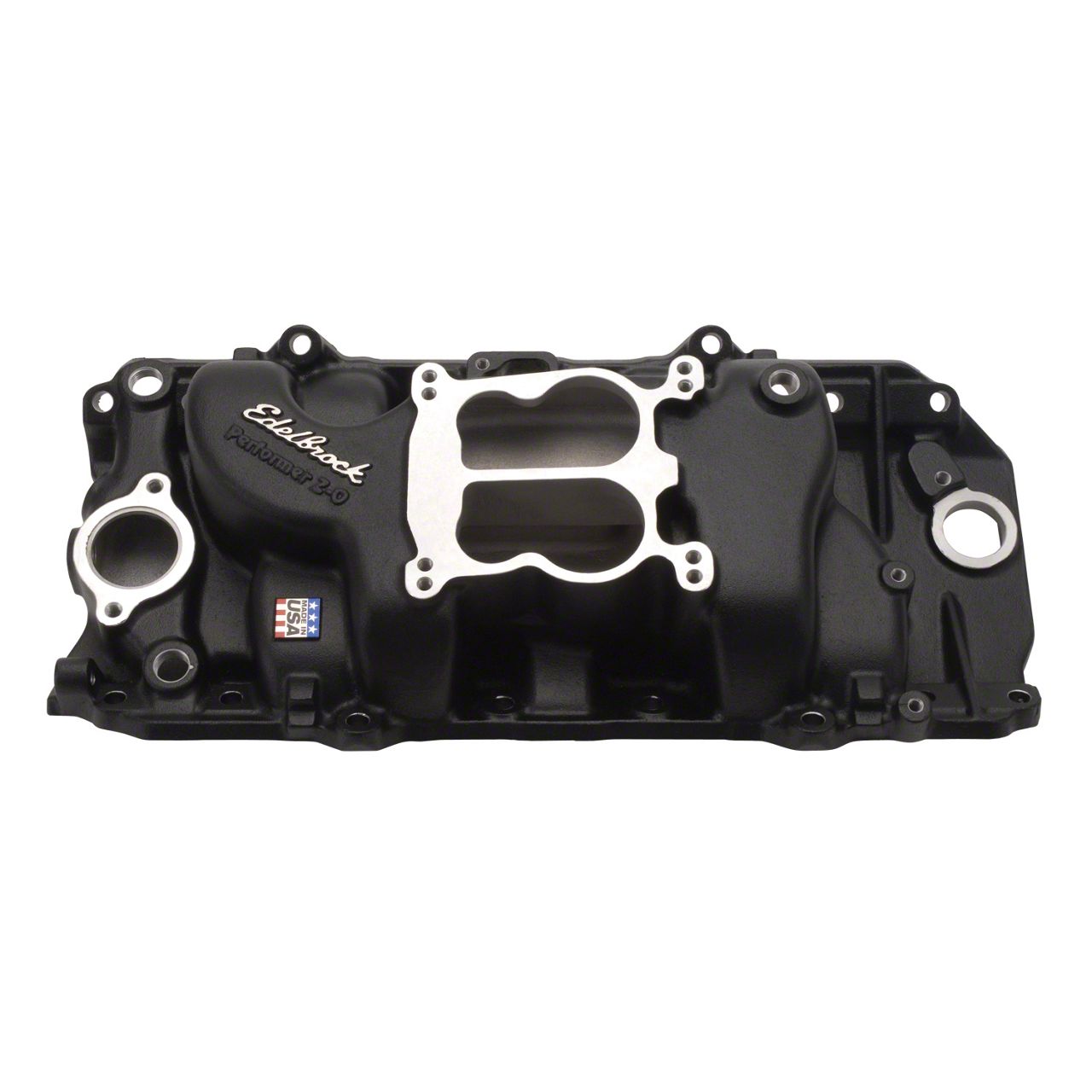 Edelbrock Ecklers Performer Intake Manifold; Oval Intake Port; Black ...