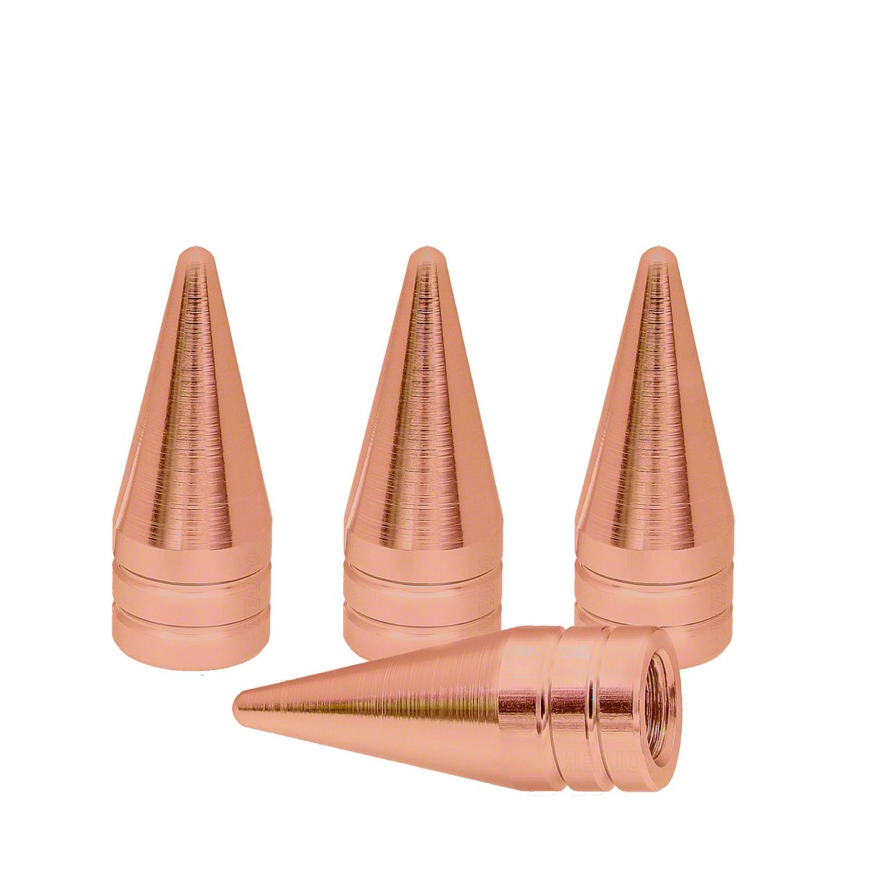 Ecklers Rose Gold Spike Valve Caps; 4-Pack (Universal; Some Adaptation ...