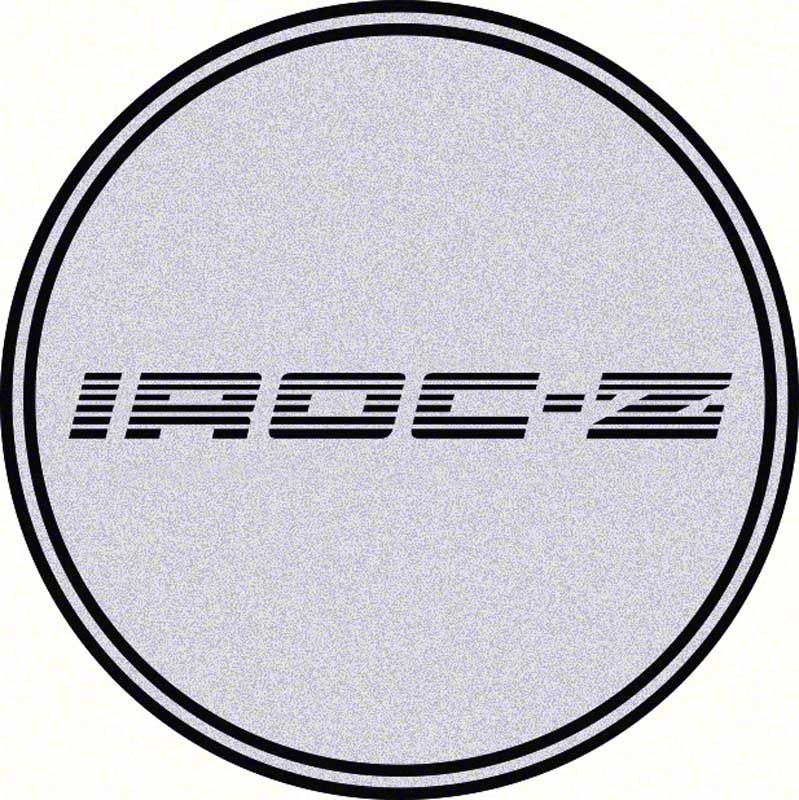 Ecklers Wheel Center Cap Decal with IROC-Z Logo; 2-1/2-Inch; Black and ...