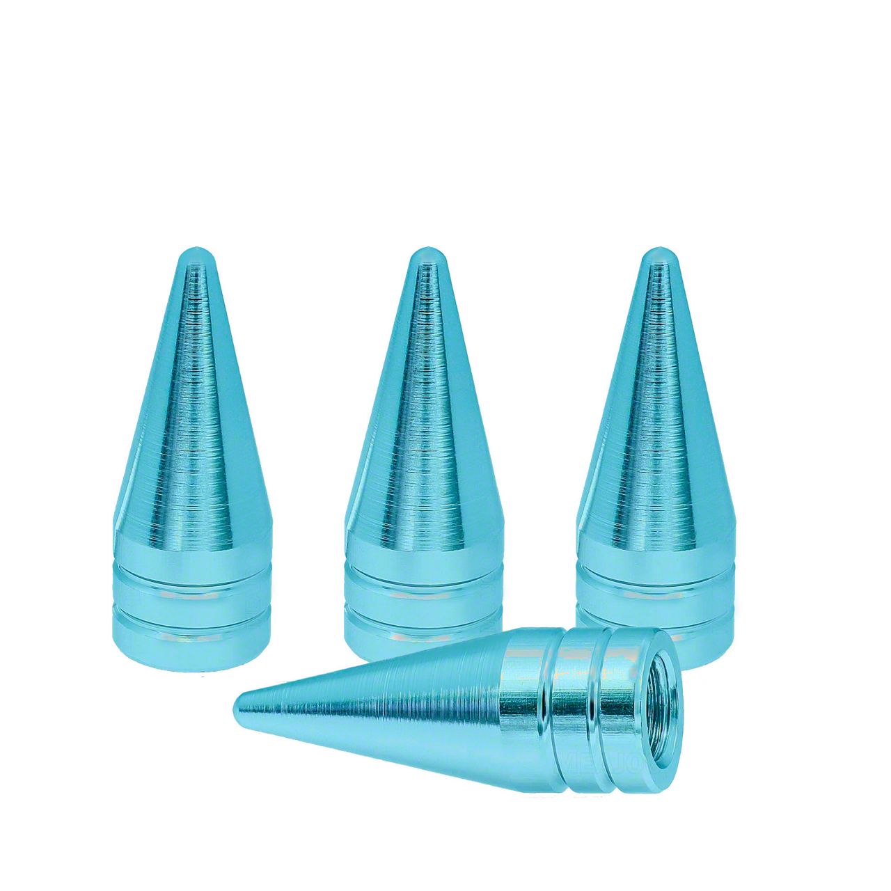 Ecklers Light Blue Spike Valve Caps; 4-Pack (Universal; Some Adaptation ...
