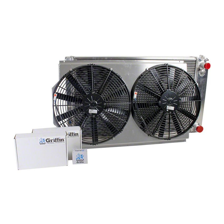 Ecklers ComboUnit CrossFlow Radiator for Early LS 1/2/3 Engines; 2-Row ...