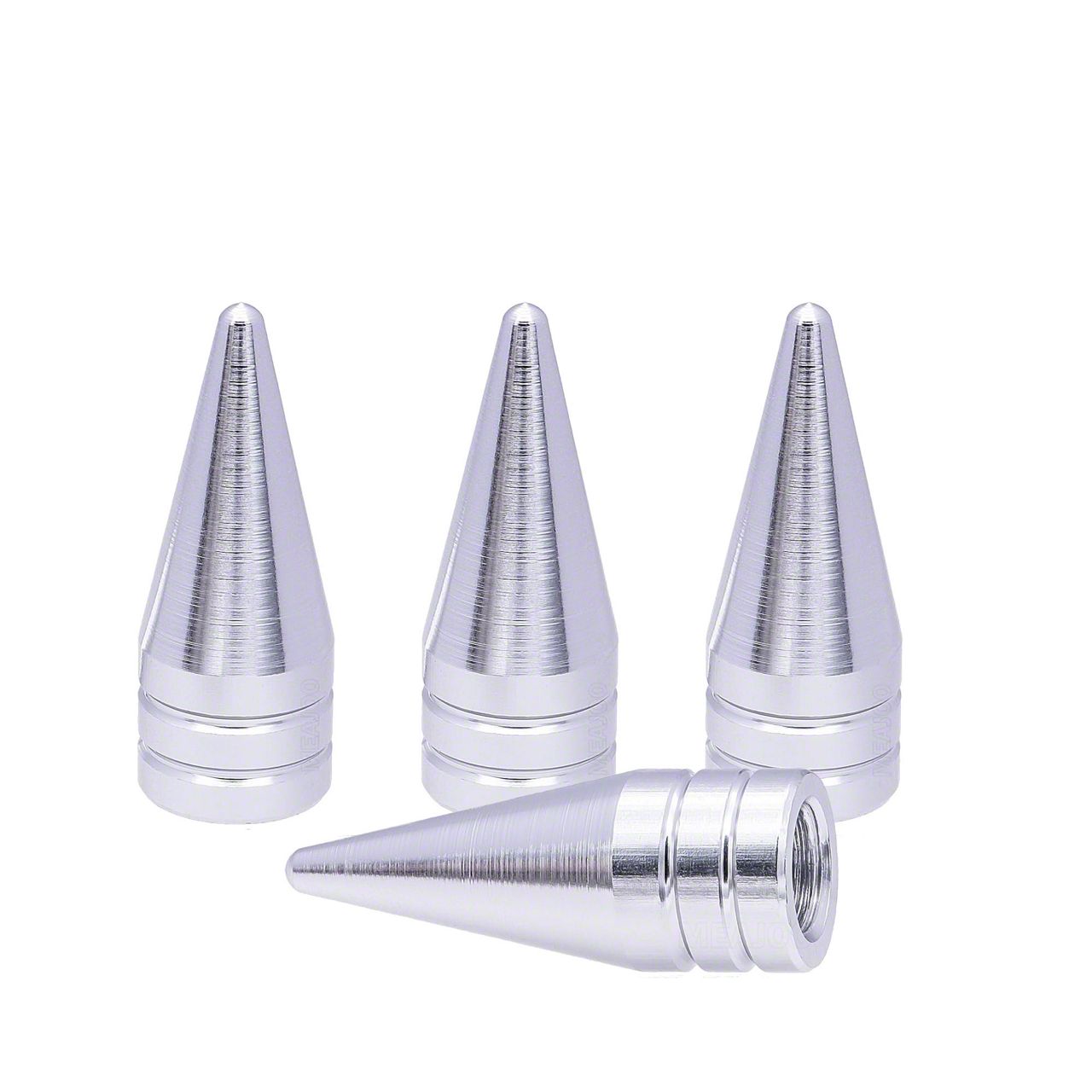Ecklers Brushed Spike Valve Caps; 4-Pack (Universal; Some Adaptation ...