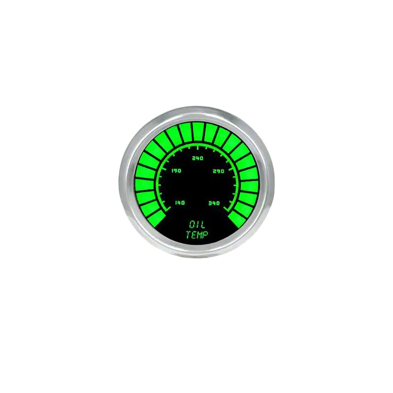 Ecklers LED Analog Bargraph Oil Temperature Gauge; 2-1/16-Inch; Green ...