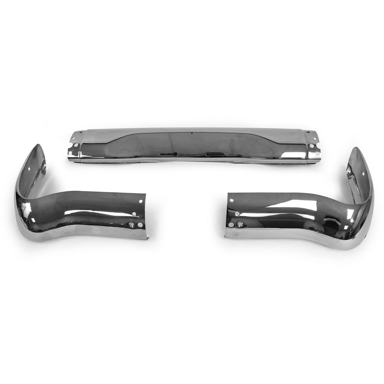 Ecklers 3-Piece Rear Bumper; Chrome (1955 Nomad)