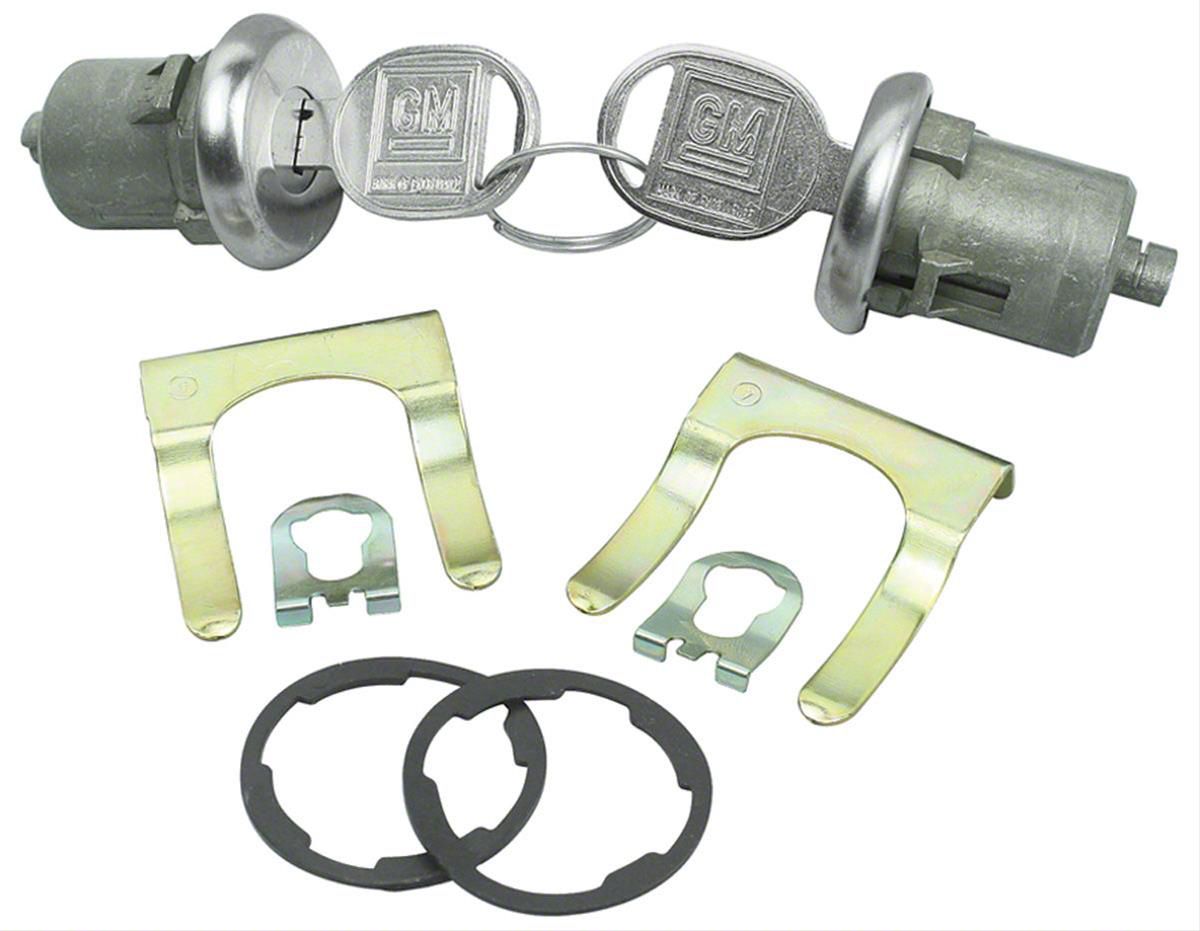 Ecklers Door Lock Set with Late Style Round Keys (64-81 El Camino)