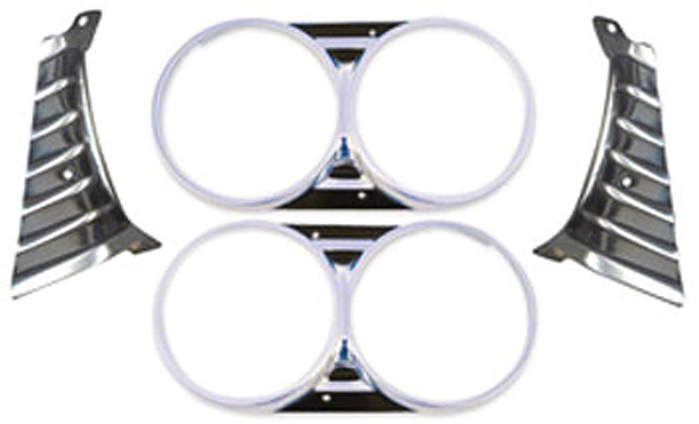 Ecklers Headlight Bezels, With Extensions, Set (1966 El Camino)