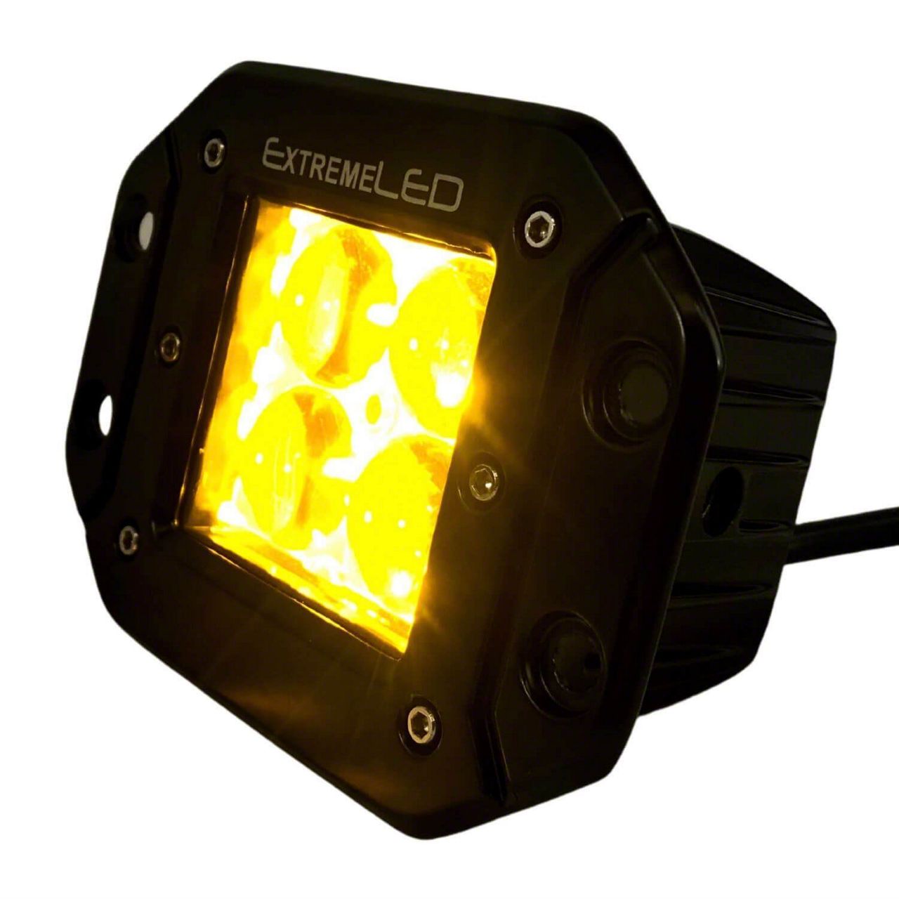 Extreme LED Ecklers 3-Inch Extreme Stealth Series Flush Mount Amber LED ...